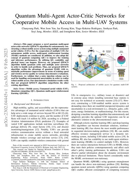 Quantum Multi Agent Actor Critic Networks For Cooperative Mobile Access In Multi Uav Systems