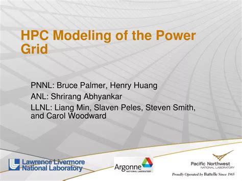 Ppt Hpc Modeling Of The Power Grid Powerpoint Presentation Free