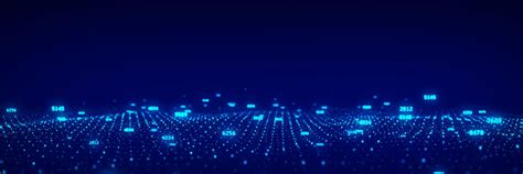 Premium Photo Virtual Dynamic Digital Wave In Cyberspace Binary Code Data Flow Technology Of