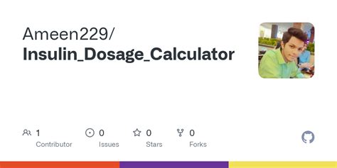 Github Ameen229 Insulin Dosage Calculator