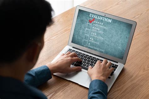 Customer Satisfaction And Evaluation Analysis On Modish Software Computer Stock Image Image Of