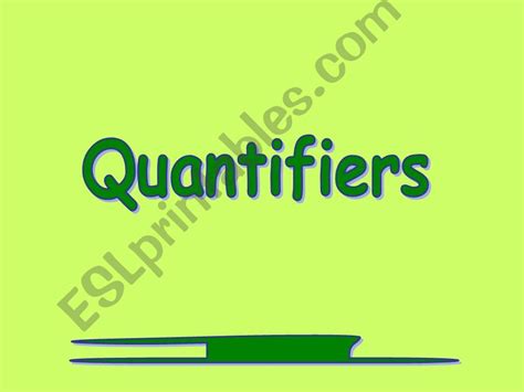 Esl English Powerpoints Quantifiers