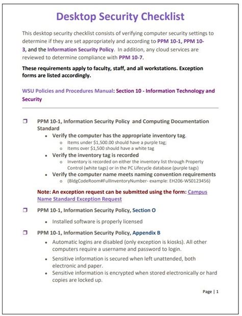 Free Printable Application Security Checklist Templates Word Pdf Excel Tmp