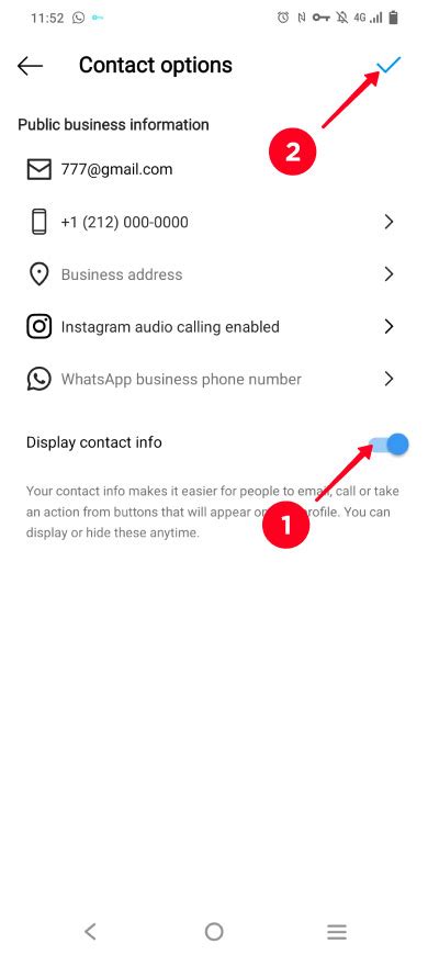 How To Add A Contact Button On Instagram Email Call Text