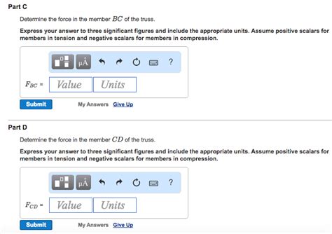 Solved Fundamental Problem 6 1 Part A Determine The Force In