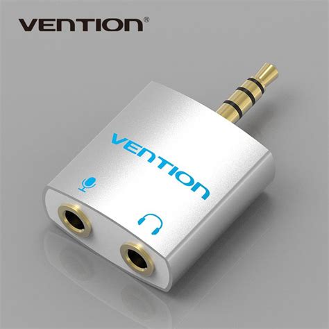 vention 3 5mm audio mic splitter output microphone and aux male to