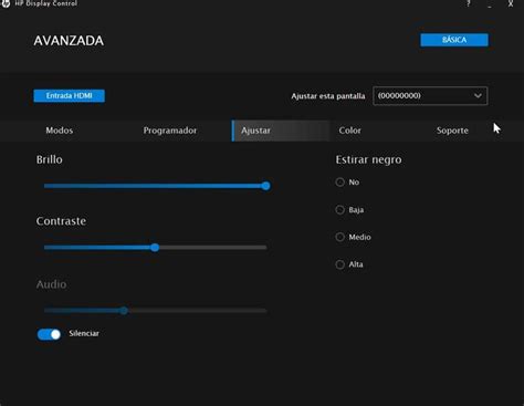 HP Display Control Program To Configure And Calibrate The PC Screen