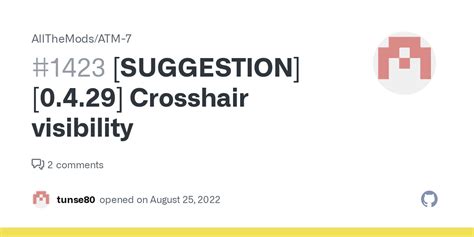 Suggestion 0429 Crosshair Visibility · Issue 1423 · Allthemods