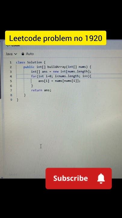 Build Array From Permutation Leetcode Problem Solving Leetcode Java