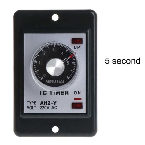 Ac 220v Ah2 Y Power On Delay Timer High Accuracy Time Relay Device 1 3 5 10 30 60 Seconds