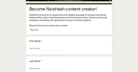 Join Nicehash Team As A Writer R Nicehash