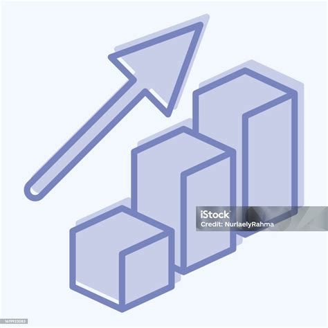 아이콘 막대 차트 3d 시각화 기호와 관련이 있습니다 투톤 스타일 심플한 디자인 편집 가능 간단한 그림 3차원 형태에 대한 스톡