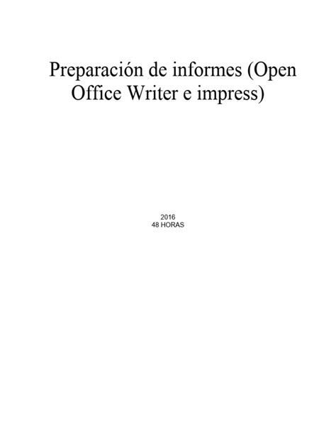 Preparación De Informes Open Office Writer E Impress 48 Pdf