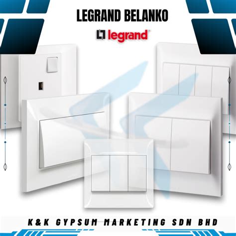 LEGRAND Belanko Series Switch Socket White Socket Outlet 1WAY 4WAY 1GANG 2GANG Pemetik Suiz