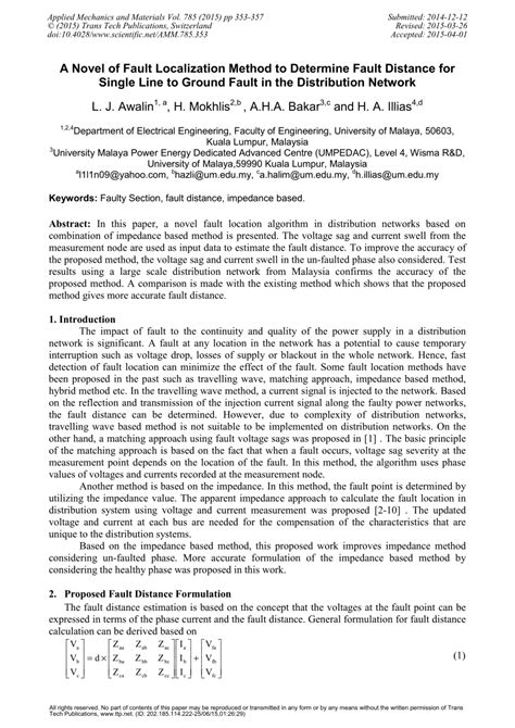 Pdf A Novel Of Fault Localization Method To Determine Fault Distance