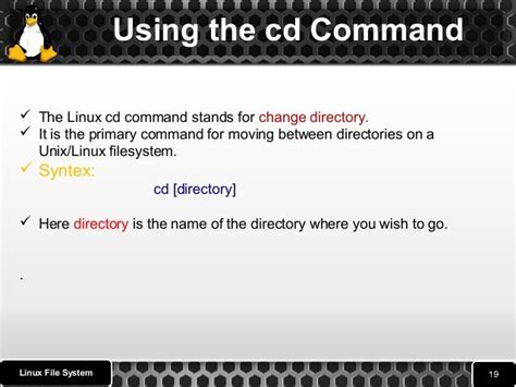 Linux File System Nevigation Cd Command Filing System System