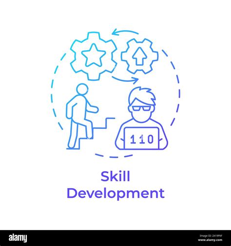 Skill Development Blue Gradient Concept Icon Stock Vector Image And Art Alamy