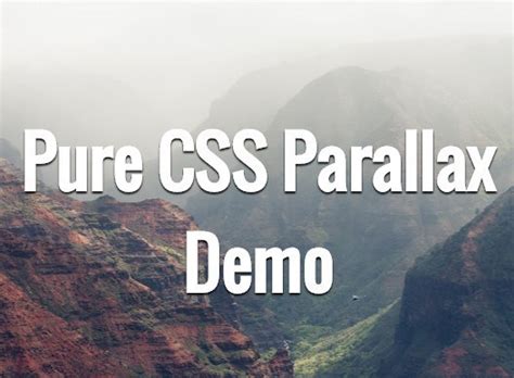 Puro CSS Parallax Desplazamiento Efecto TodoCodigo Net