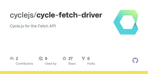 Github Cyclejscycle Fetch Driver Cyclejs For The Fetch Api