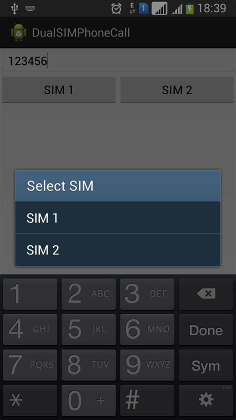Android Make Call Using A Specified Sim In A Dual Sim Device Stack