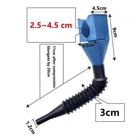 Adventuregear Car Refueling Funnel Gasoline Foldable Engine Oil Funnel Tool Plastic Funnel Car
