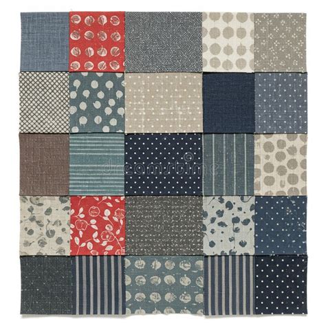 A Grid Of 25 Square Fabric Swatches Arranged In Five Rows And Five