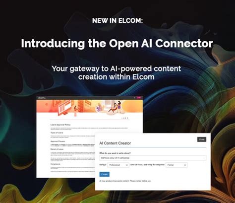 Elcom Digital Experience Platform Unveils Open Ai Connector Elcom