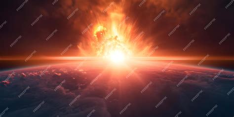 Astronomical View Of A Colossal Nuclear Explosion Generating Intense