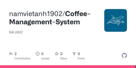 Github Namvietanh Coffee Management System B I Pbl