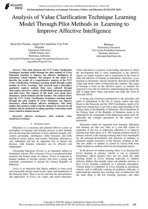 Pdf Analysis Of Value Clarification Technique Learning Model Through Pdf Analysis Of Value Clarification Technique Learning Model Through