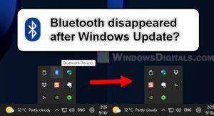 Bluetooth Disappeared After Windows Update Fix