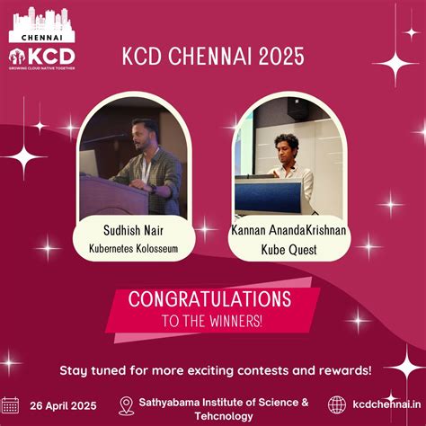 Kubernetes Community Days Chennai On Linkedin Kubernetes Kcdchennai2025