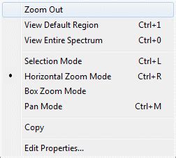 Spectral View Pop Up Menu