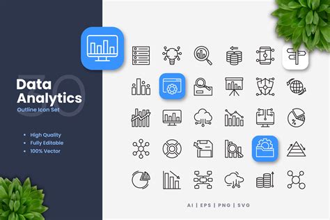 Data Analytics Icons Graphic By Upnowgraphic · Creative Fabrica