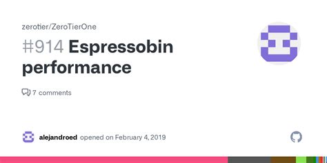 Espressobin Performance · Issue 914 · Zerotierzerotierone · Github