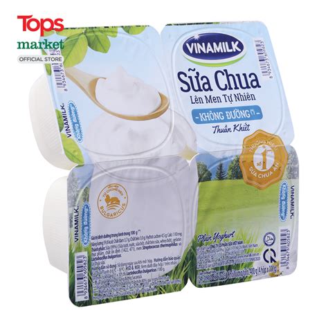 Sữa Chua Vinamilk Không Đường 100g Lazadavn