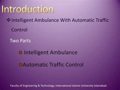 intelligent ambulance with automatic traffic control new pptx