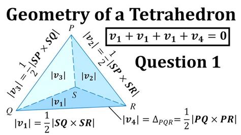 Geometry Of A Tetrahedron Surface Area Calculation