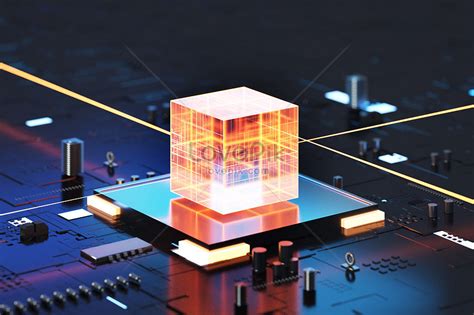 기술 루빅스 큐브 칩 배경 배경 사진 및 창의적인 일러스트 무료 다운로드 Lovepik