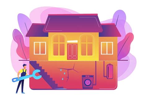 평면 배관 서비스 템플릿 무료 벡터