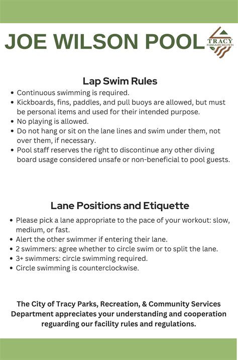 Aquatics City Of Tracy Ca
