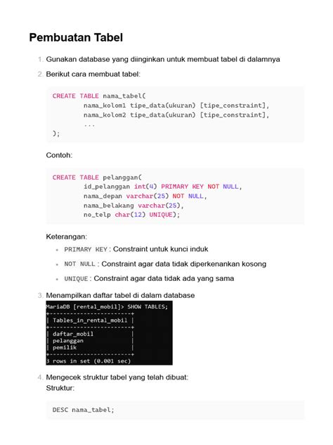 Query Dasar Mysql Mengelola Tabel Pdf
