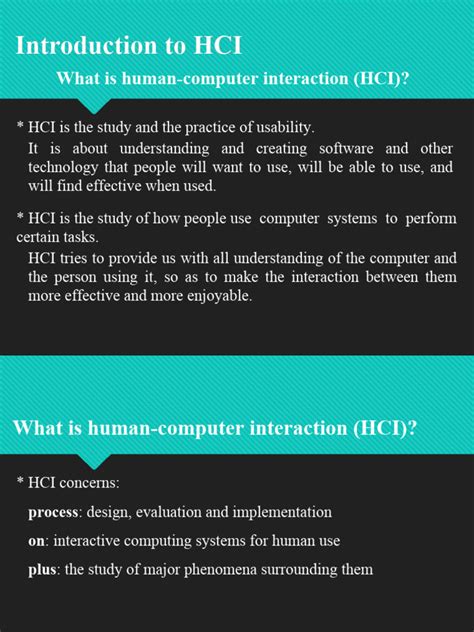 Chapter 1 Introduction To Hci Pdf Humancomputer Interaction