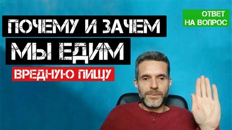 Почему и зачем мы едим вредную пищу Youtube