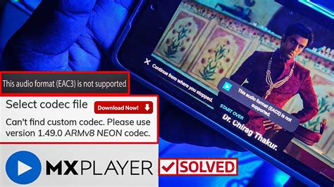 Mx Player EAC Audio Format Not Supported Armv Neon Codec YouTube