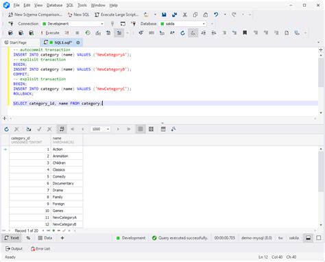 Execute Sql Statements