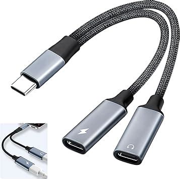 USB C Splitter USB C Male To USB C Female Cord Converter USB Y Splitter Cable NOT For Monitor