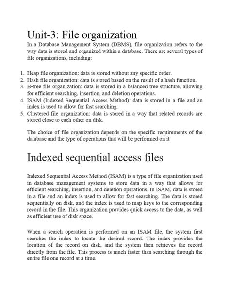 Dbms Unit 3 Notes Pdf Database Index Applied Mathematics