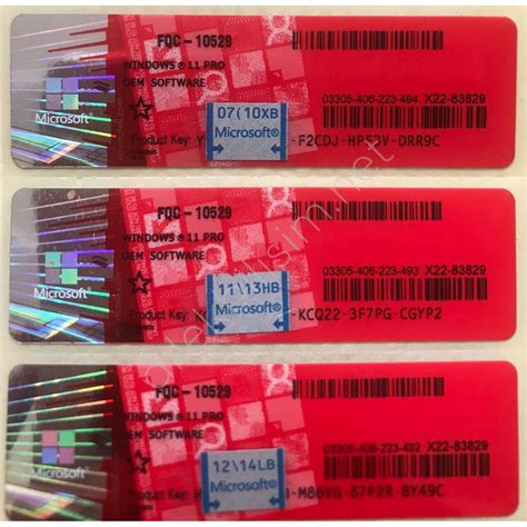 Microsoft Windows Pro License Key Coa Sticker Off