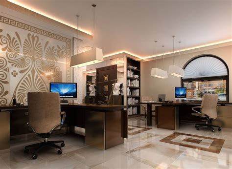 Дизайн рабочего зала в античном стиле